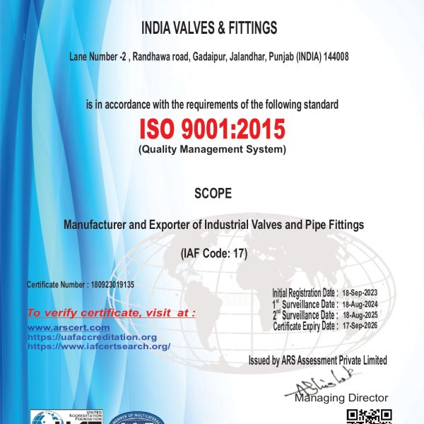 CERTIFICATIONS Archives - India Valves & Fittings